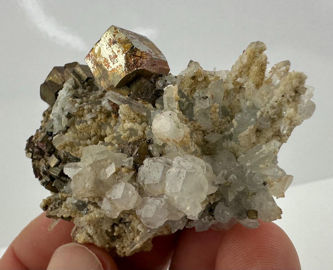 Oxidized Pyrite on Quartz Cov. With Dolomite and Calcite - Krushev Dol ...
