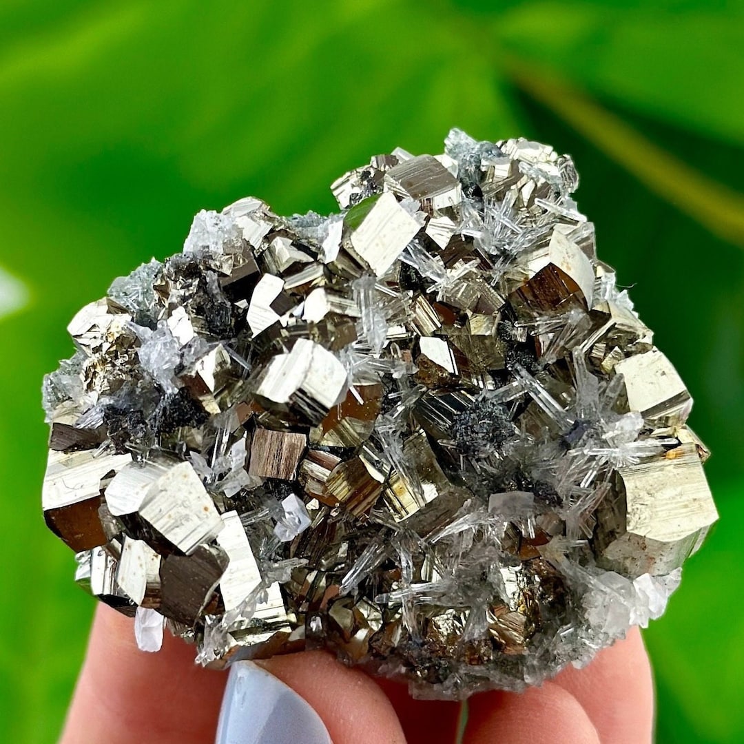 Amazing Pyrite With Needle Quartz and Sphalerite From Borieva - Etsy
