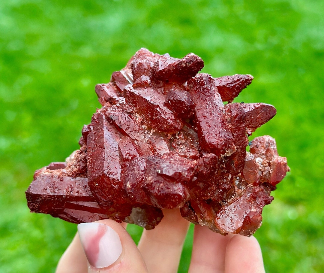 Amazing Red Hematite on Quartz, Cluster From Morocco, Natural Crystal ...