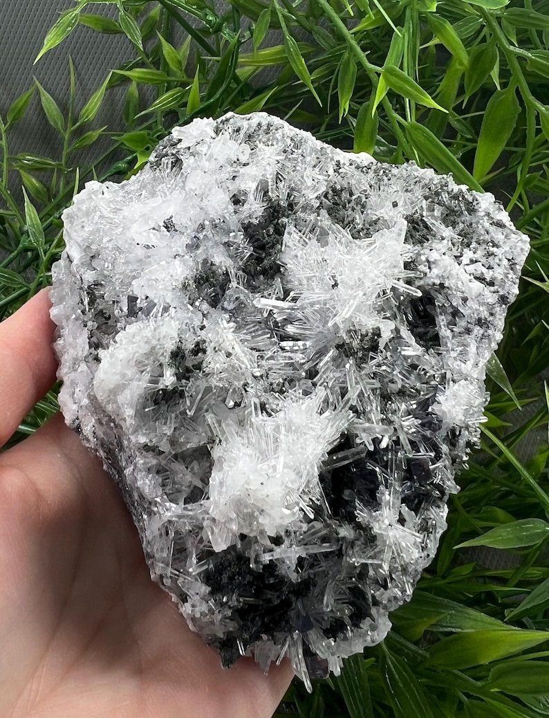 Needle Quartz With Galena and Chlorite From Krushev Dol Mine, Madan ...