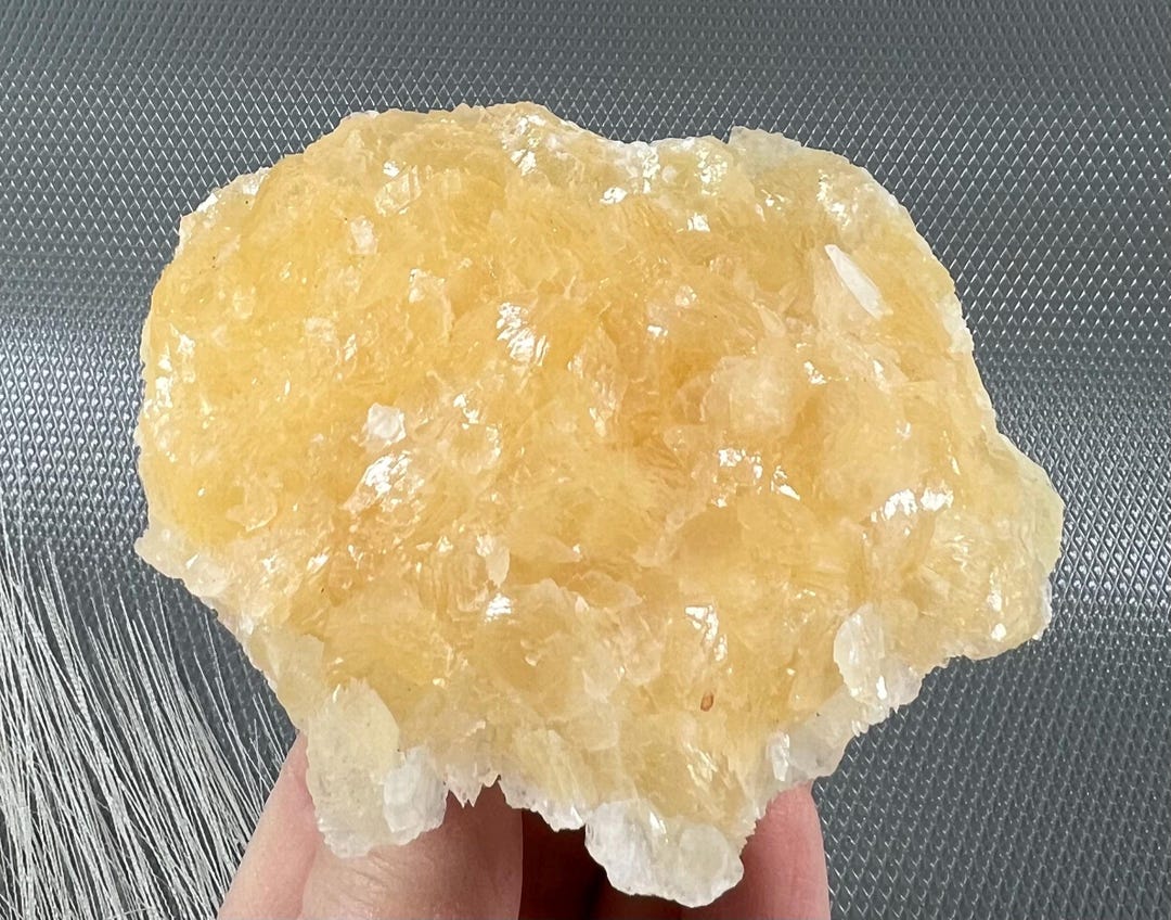 Yellow Fluorescent Calcite From Krushev Dol Mine, Madan, Bulgaria ...