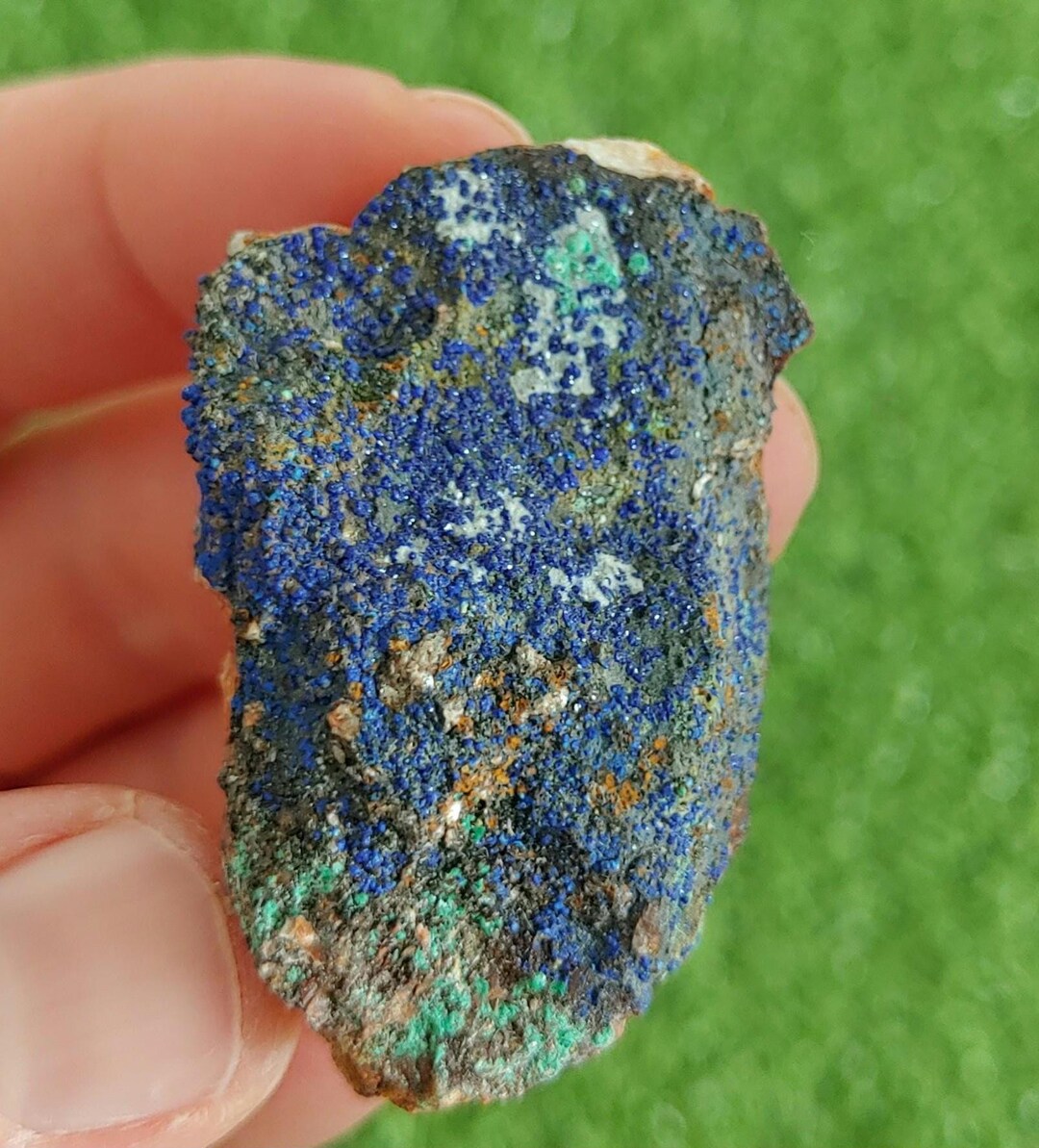 Amazing Azurite With Malachite on Matrix , Stone , Natural Crystal ...