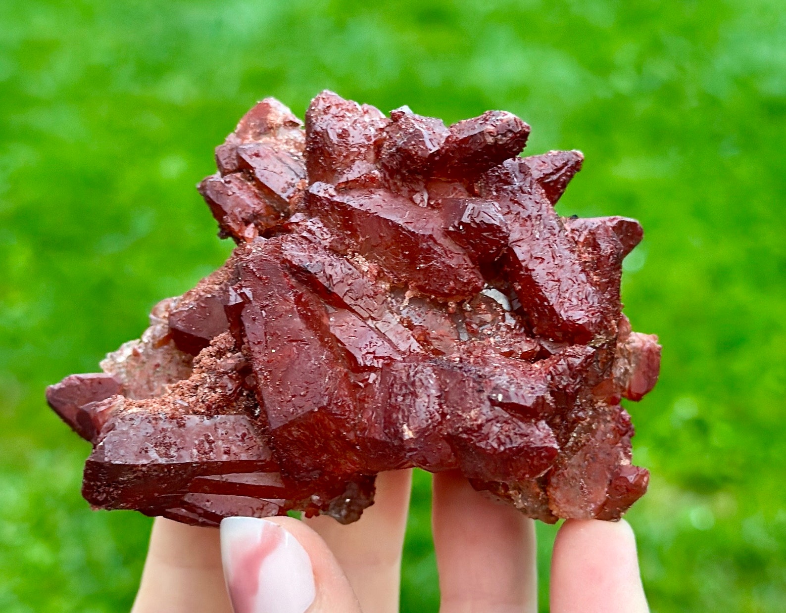 Amazing Red Hematite on Quartz, Cluster From Morocco, Natural Crystal ...