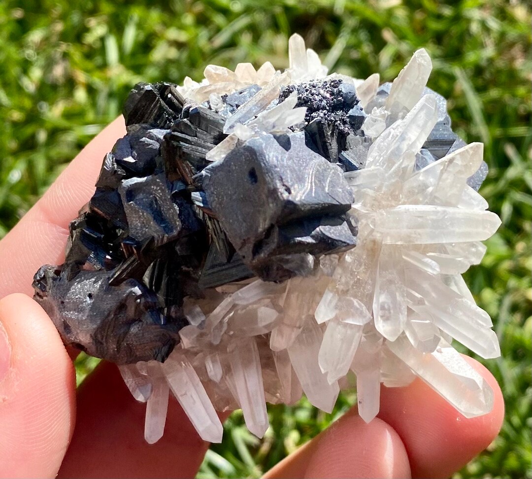 Tetrahedral Sphalerite With Galena on Quartz From Borieva Mine, Madan ...