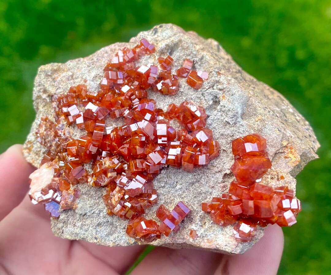 Amazing Red Vanadinite From Morroco , Shiny Crystal , Natural Mineral ...