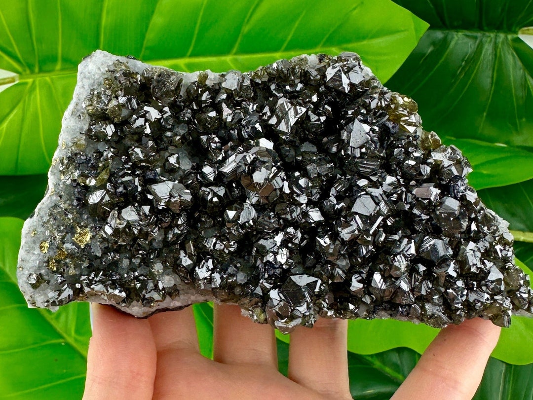 Gem Sphalerite Var Yellow-green Cleiophane on Chalcedony From Krushev ...