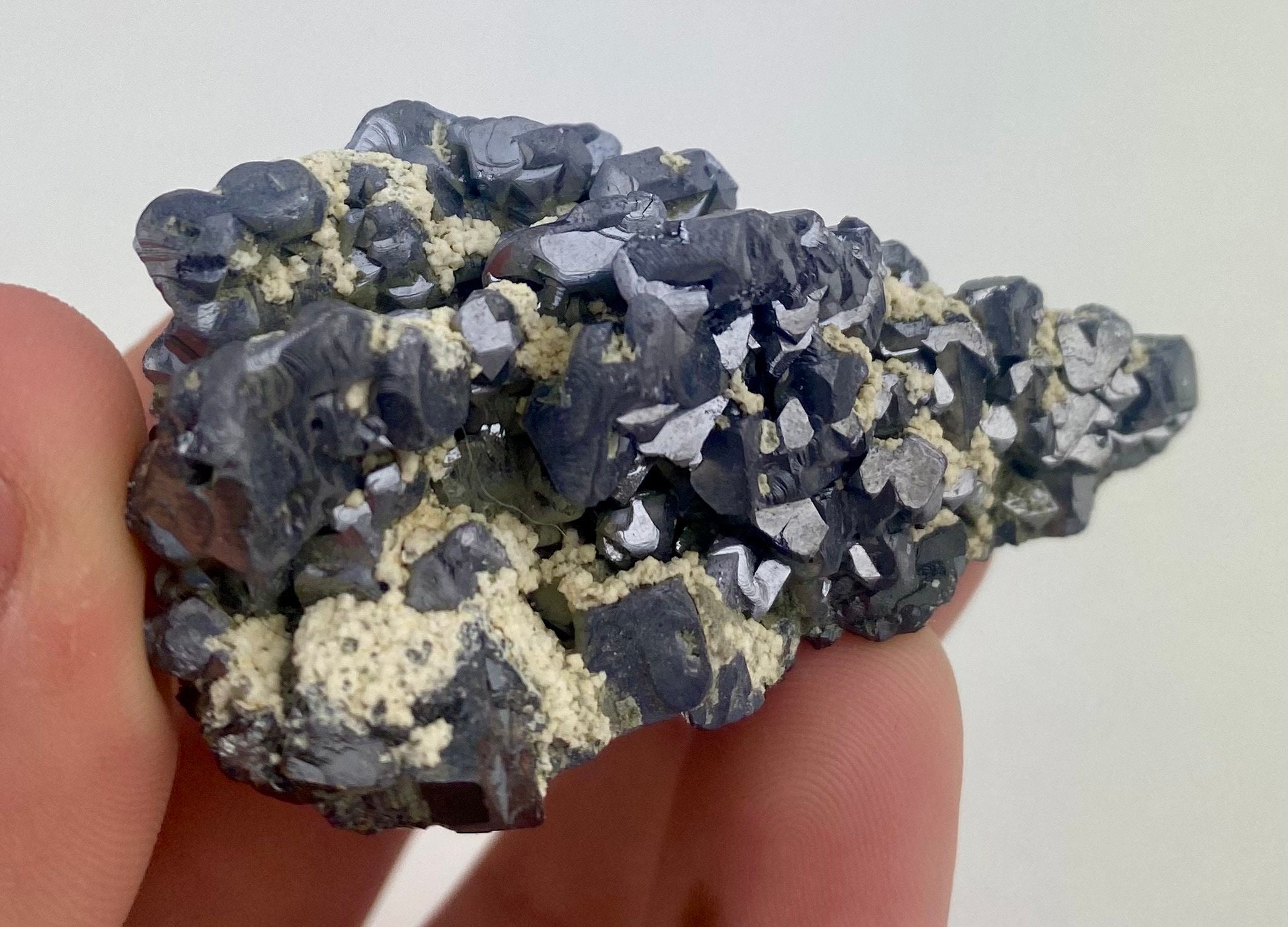 Galena Spinel Twin With Dolomite From Krushev Dol Mine, Madan ...
