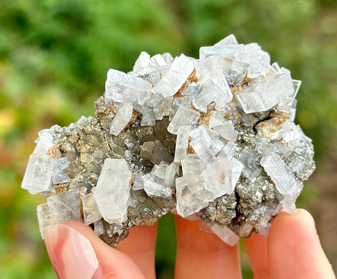 Baryte With Pyrite From Bulgaria, Androu Mine, Zlatograd, Clear Barite ...