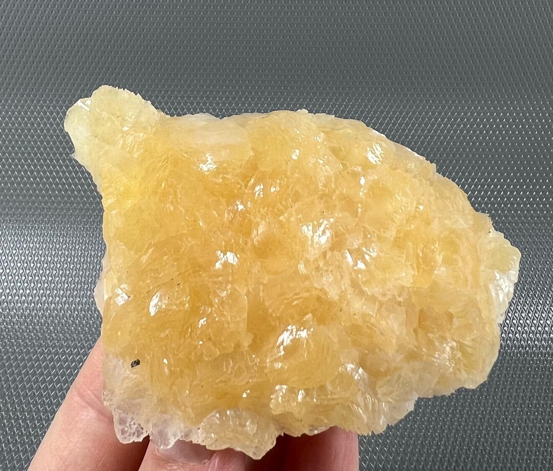 Yellow Fluorescent Calcite From Krushev Dol Mine, Bulgaria , Yellow ...