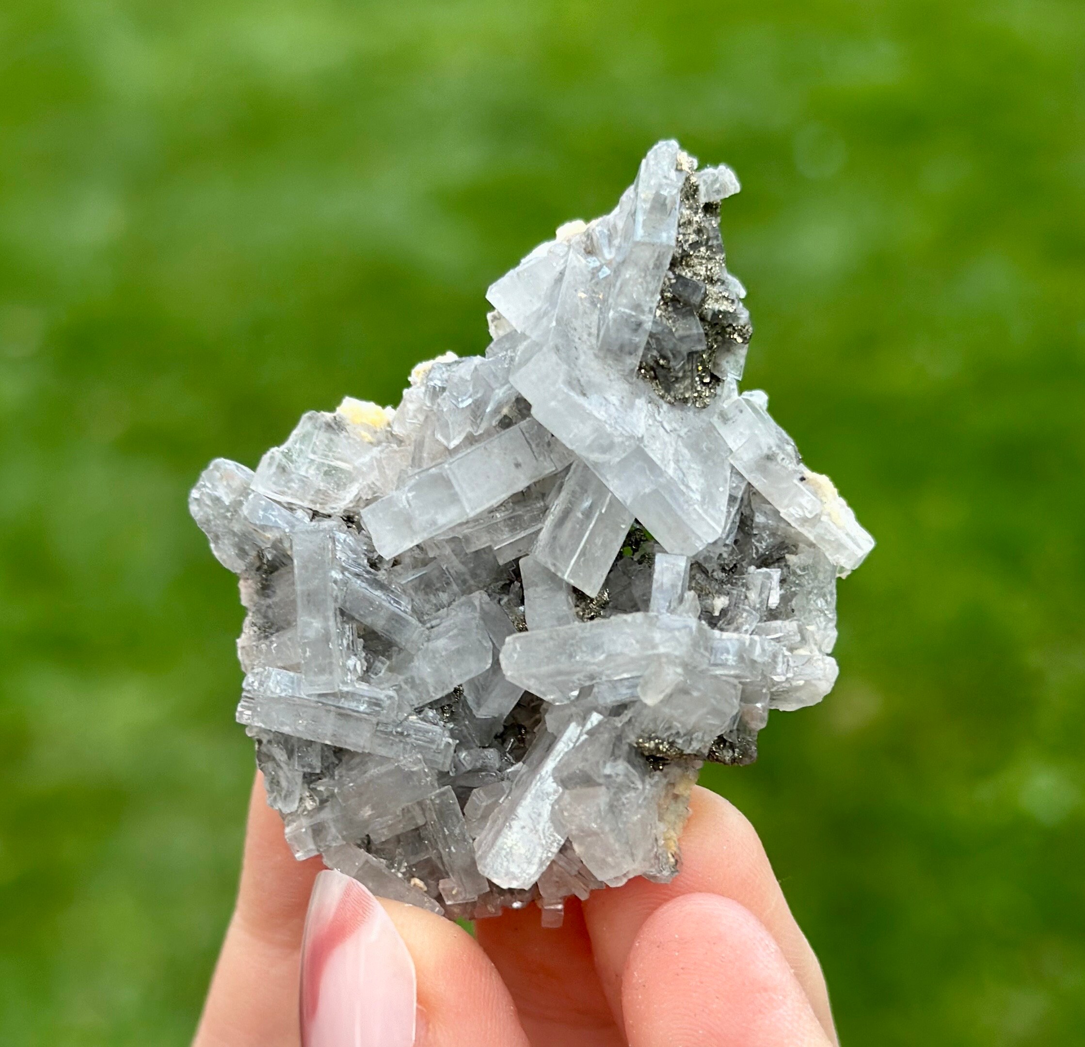 Baryte With Pyrite From Bulgaria, Androvo Mine Zlatograd, Clear Barite ...
