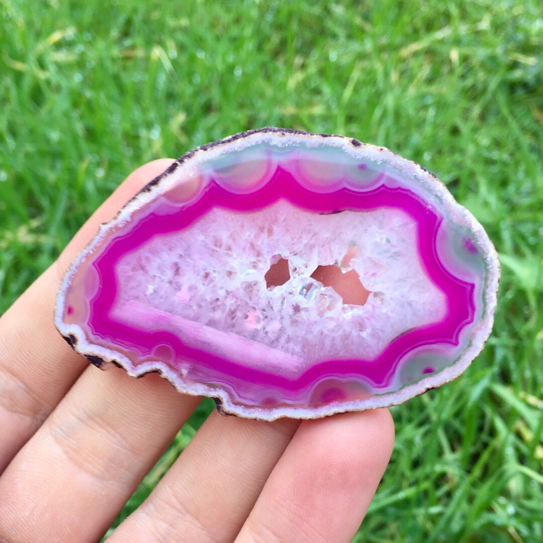 Pink Agate Slice , Pink Slice Mineral , Crystal , Gem , Gemstone ...