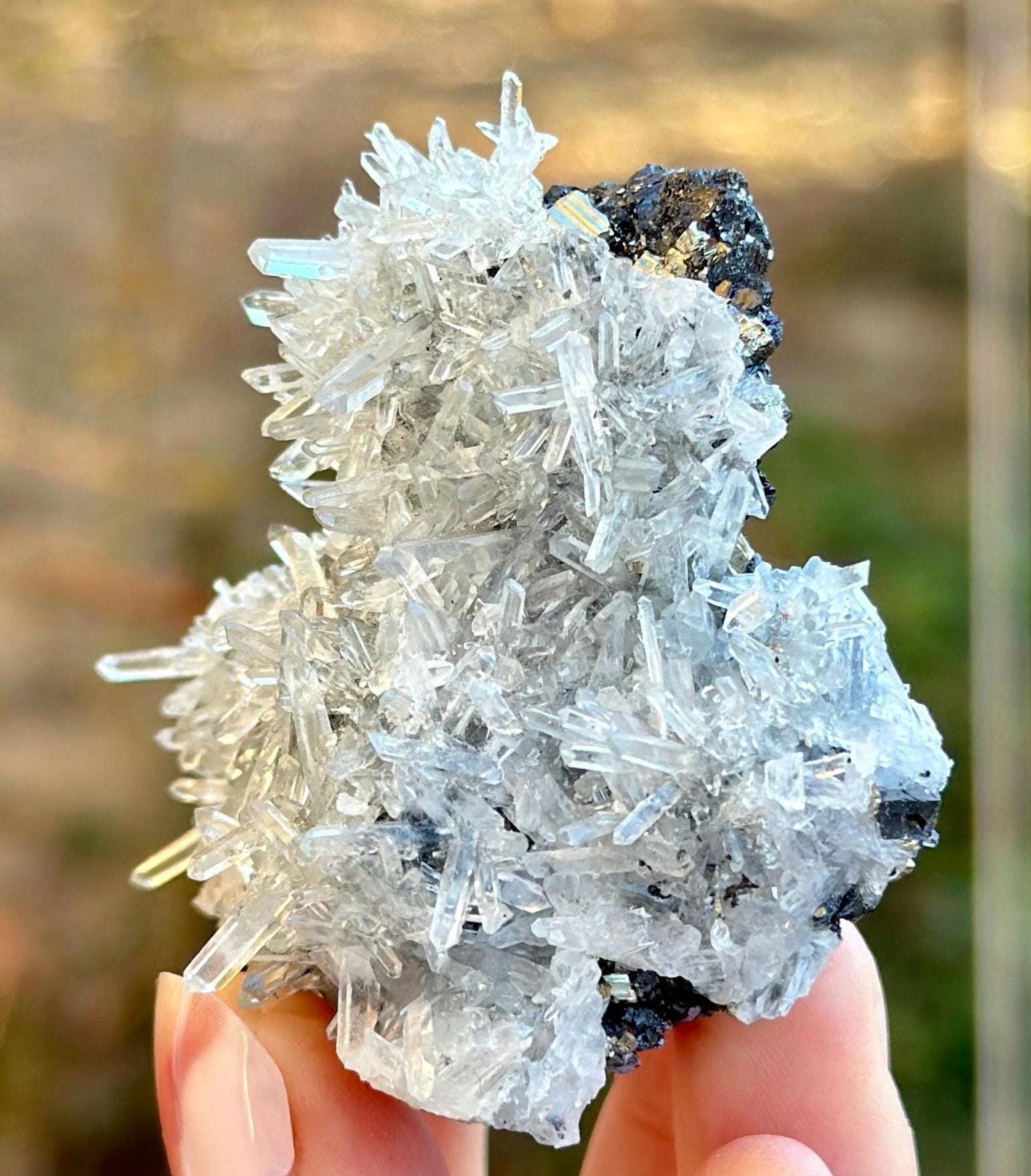 Aesthetic Needle Quartz With Pyrite, Sphalerite From Krushev Dol Mine ...