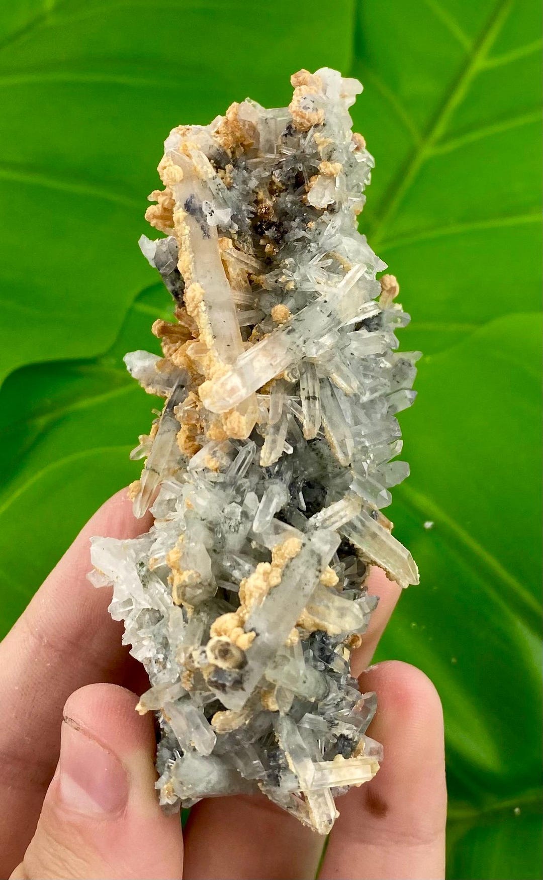 Transparent Quartz With Calcite and Seladonite Inclusions From Krushev ...