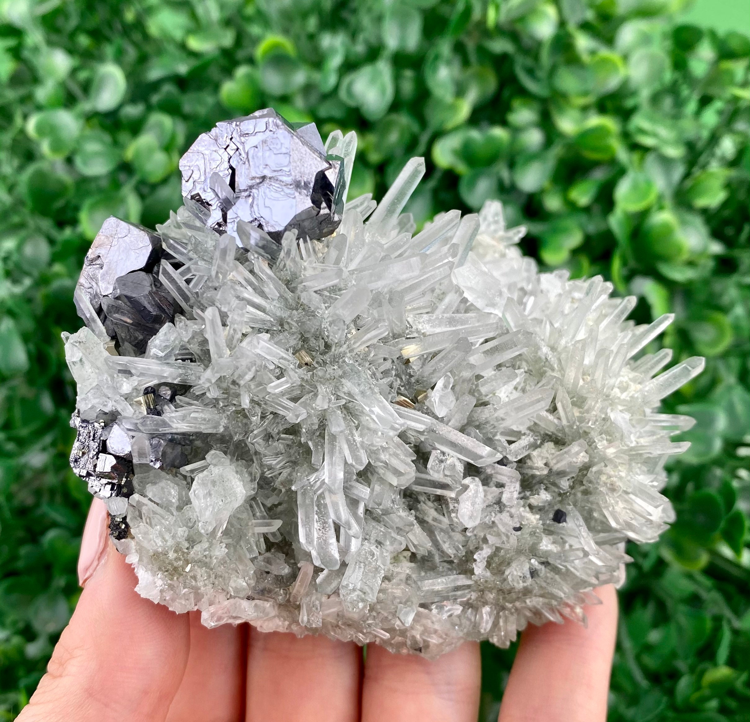 Home Décor Home & Living Lustrous Mineral needles Bulgaria Rare Galena ...