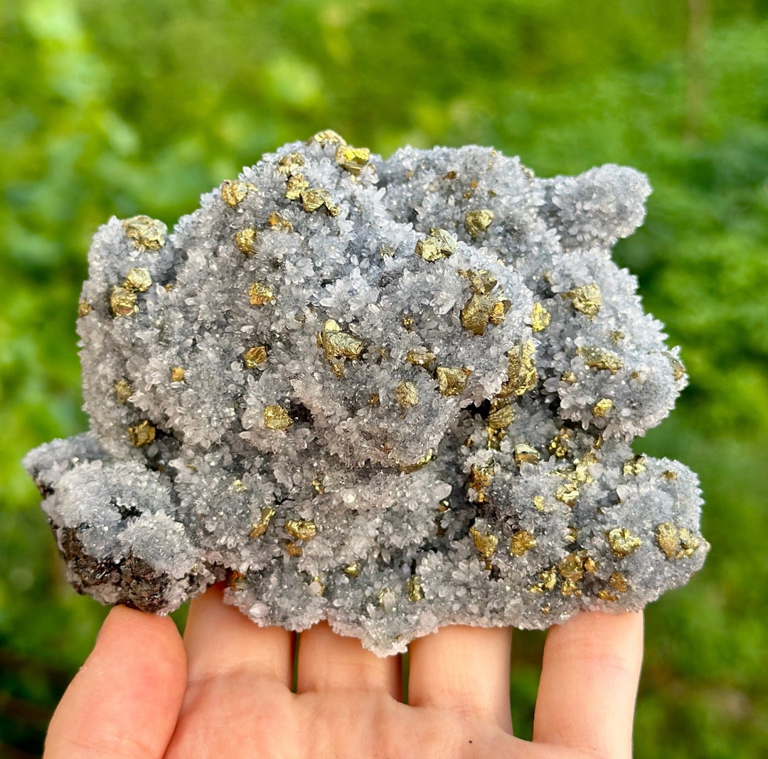 Chalcopyrite on Quartz Var. Blue Chalcedony ,sphalerite From Krushev ...