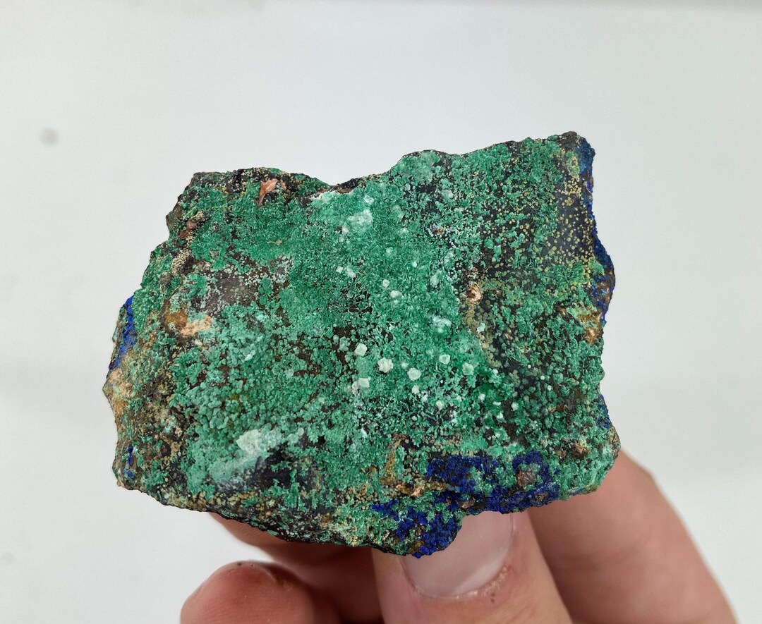 Rare Malachite With Azurite on Matrix , Stone , Natural Crystal ...