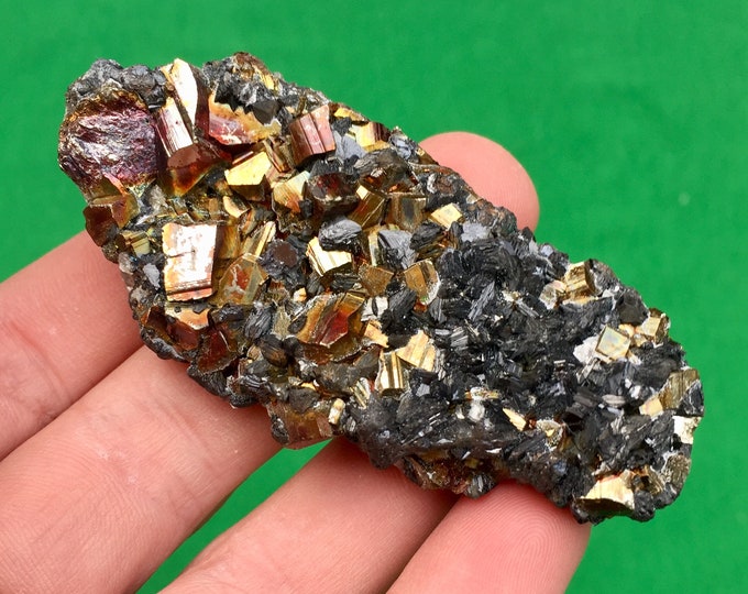 Rare Red Pyrite With Sphalerite From Madan , Bulgaria , Gold Mineral ...