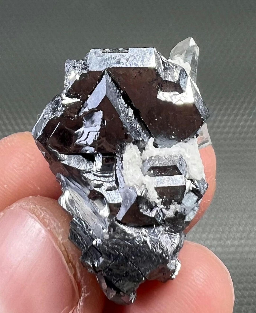 Spinel Galena With Clear Needle Quartz From Krushev Dol Mine, Madan ...