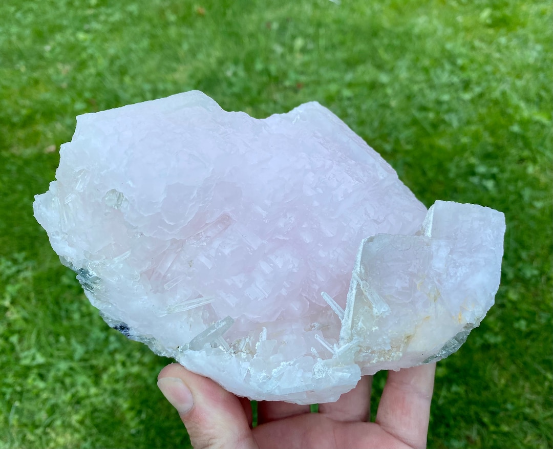 Rare Fluorescent Pink Mangano Calcite Covered With Dolomite From ...