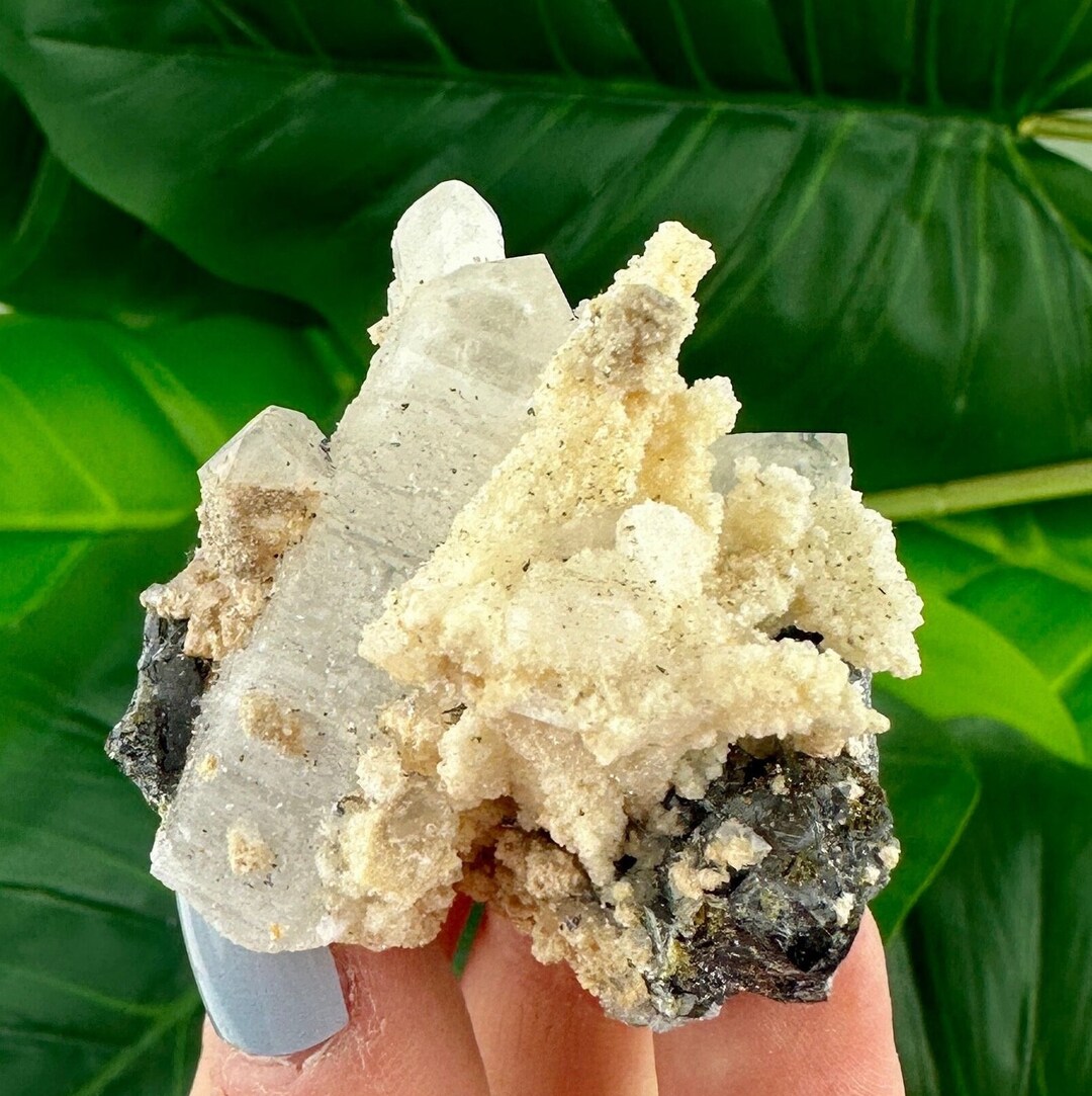 Milky Quartz With Epimorph Calcite and Galena From Krushev Dol Mine ...