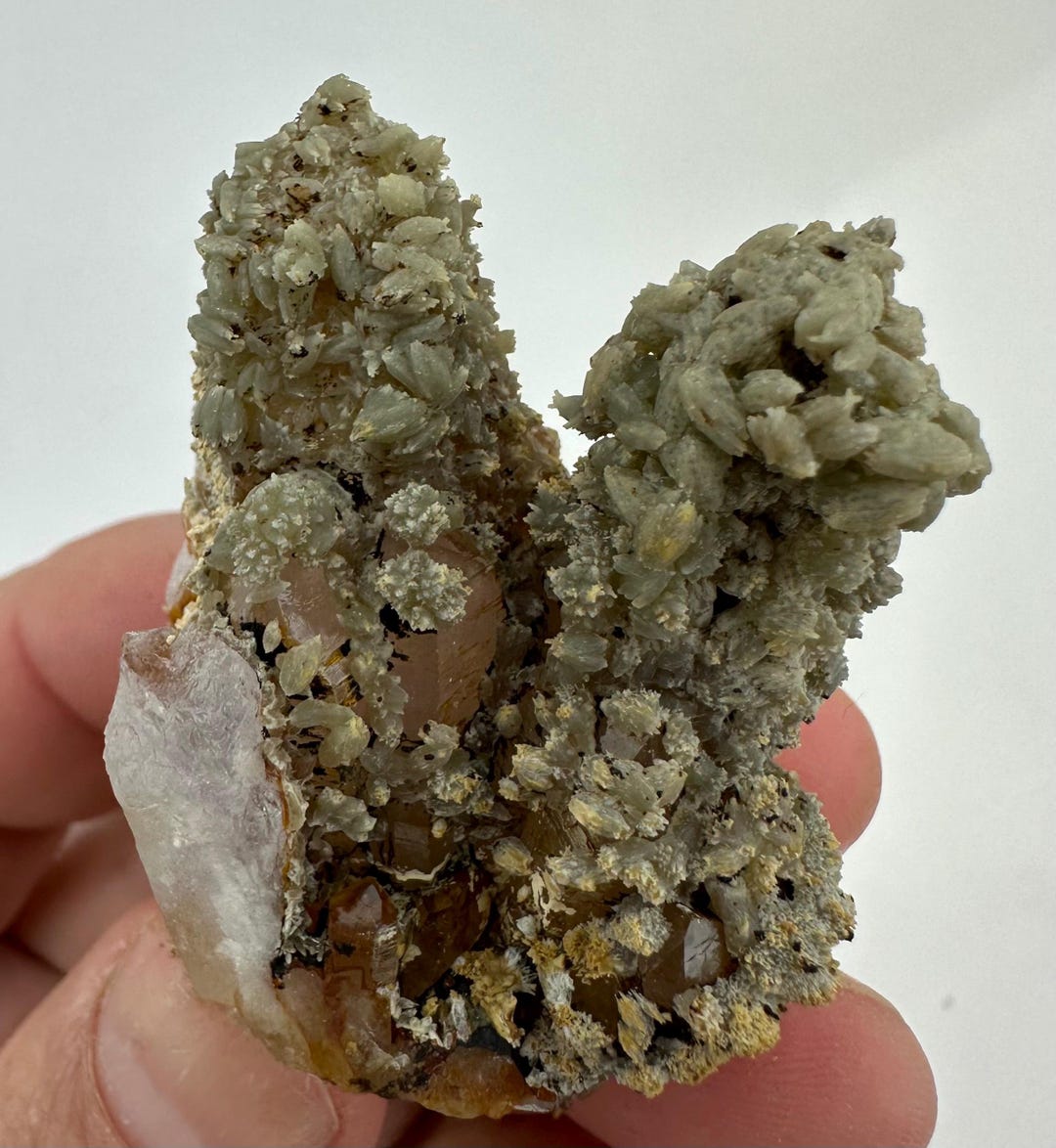 Rare Green Pyromorphite on Quartz Covered With Hematite From Madzharovo ...