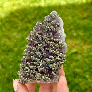 Beautiful Amethyst Crystal Covered With Pyrite From Chala Mine, Haskovo ...