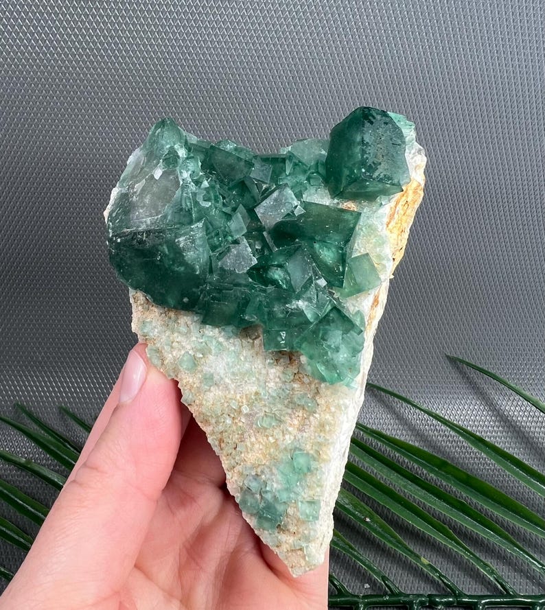 Green Fluorite on Matrix! Amazing Natural Fluorite From Madagascar ...