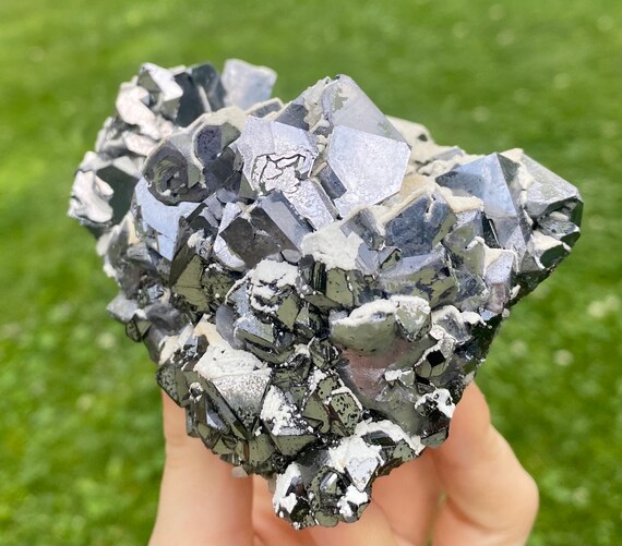Rare Morphology Galena & Quartz Covered With Dolomite From - Etsy