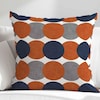 Burnt Orange Navy Gray Throw Pillow Cover • Color Block Decorative ...