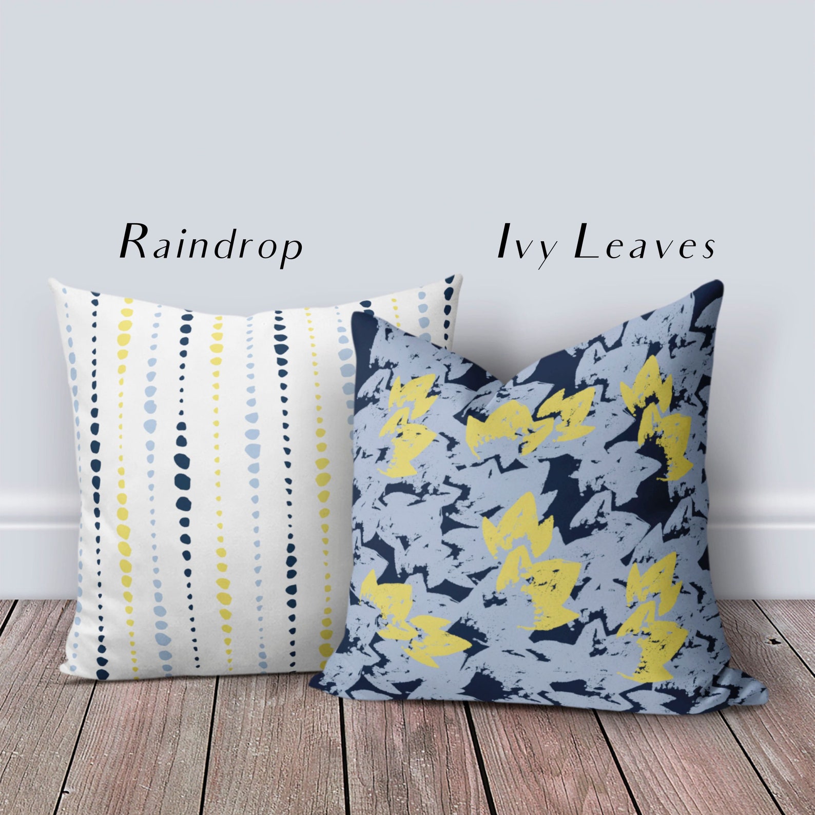 Light Blue Yellow Throw Pillow Cover Pillow Case Decorative - Etsy