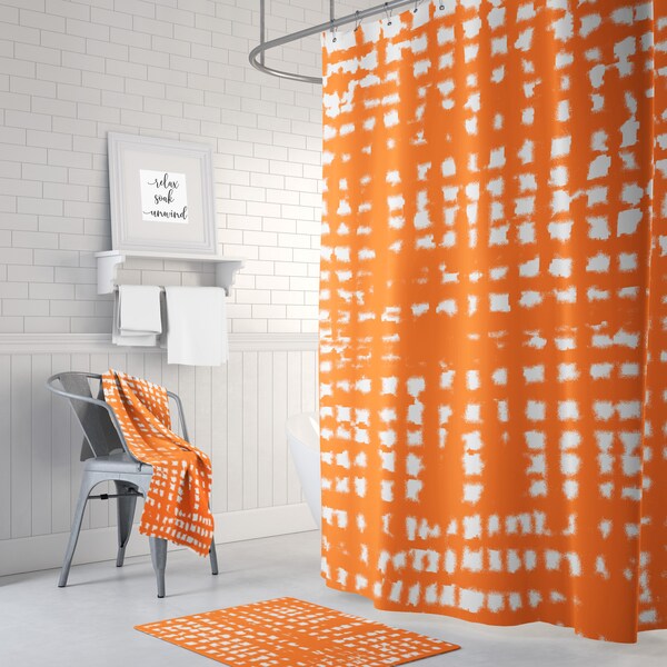 Orange Shower Curtains - Etsy