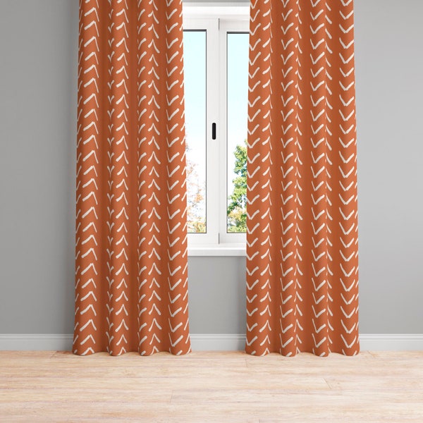 Burnt Orange Curtains - Etsy