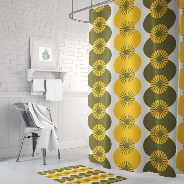 Mid Century Modern Curtain - Etsy