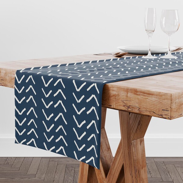 Navy Table Runner - Etsy