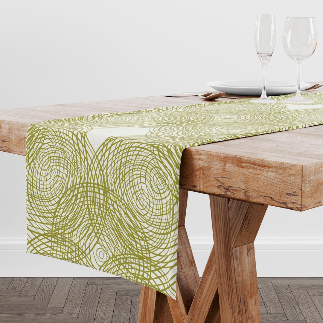 Lime Green Table Runner for Dining Room Kitchen • Modern Table Runner ...