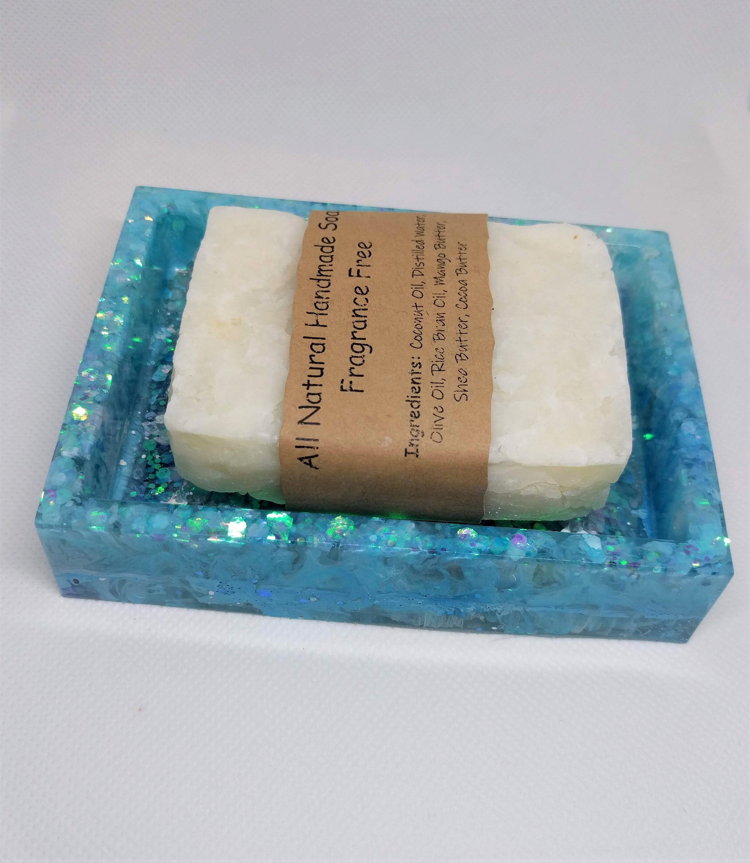 Rectangular Epoxy Resin Soap Dish With Soap-saving Ridges - Pick Your ...