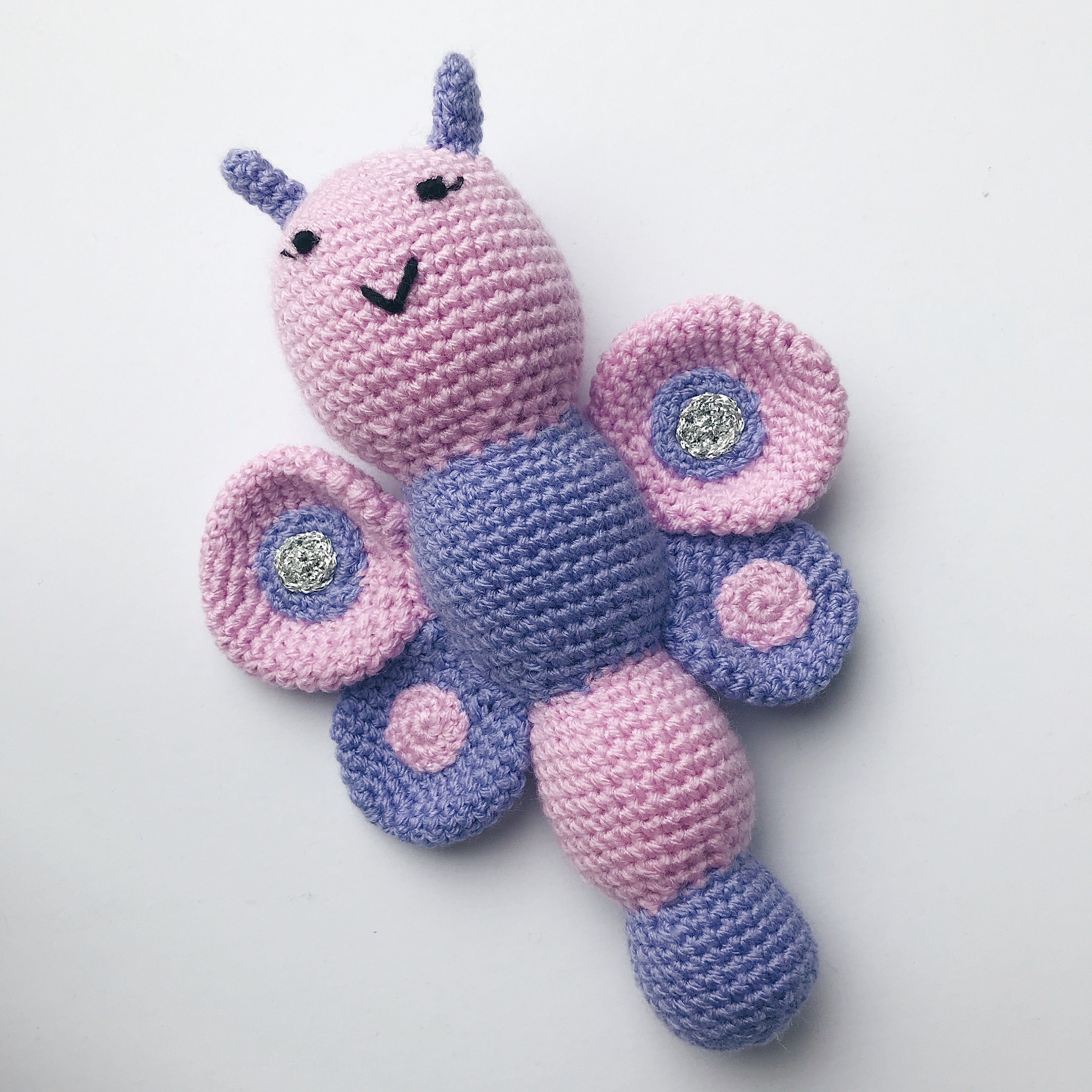 PDF Butterfly Rattle Pattern, Crochet Pattern, Amigurumi Pattern, Baby ...