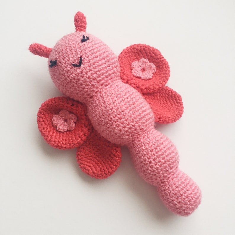 PDF Butterfly Rattle Pattern, Crochet Pattern, Amigurumi Pattern, Baby ...