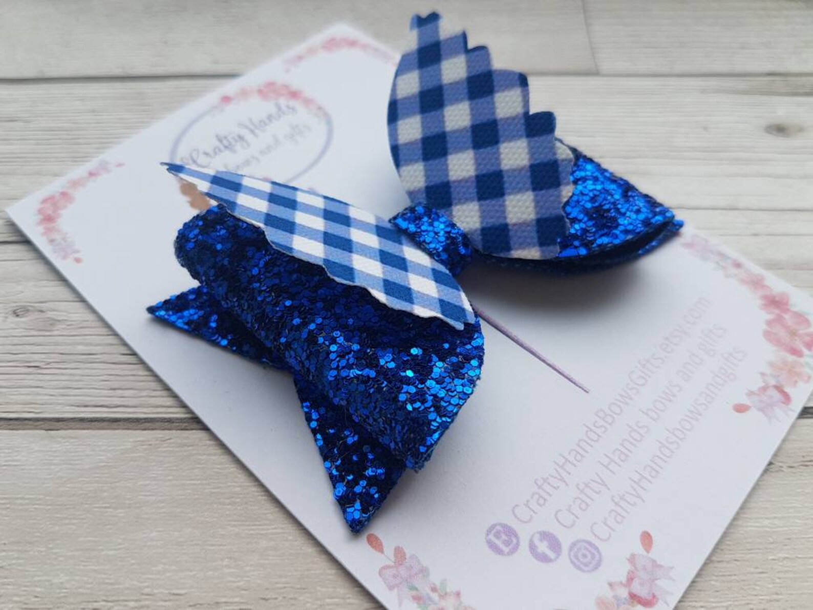 Blue Glitter Bow Blue Accessories Glitter Bow School Hair - Etsy