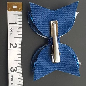Blue Glitter Bow Blue Accessories Glitter Bow School Hair - Etsy