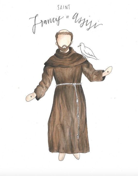 Painting Watercolor Franciscan friar watercolor sketch Art ...