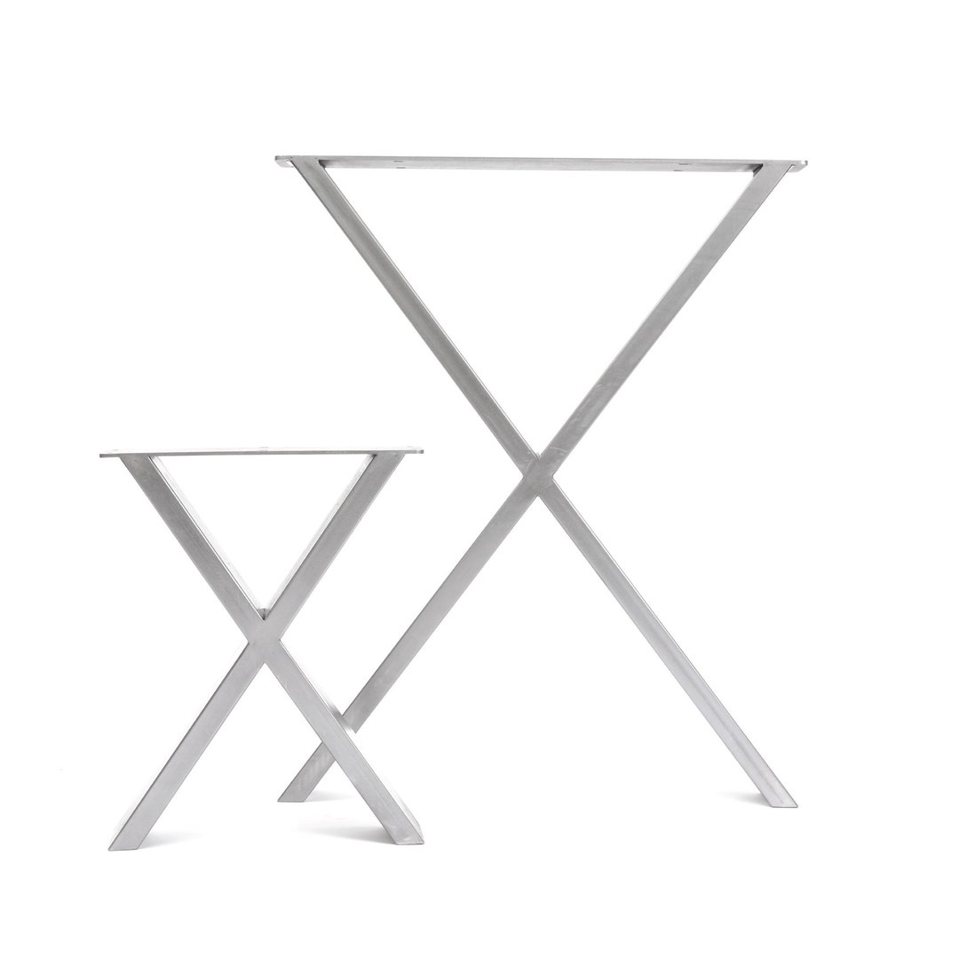Industrial Table Legs - X-frame Design - Box Section Steel, Various ...