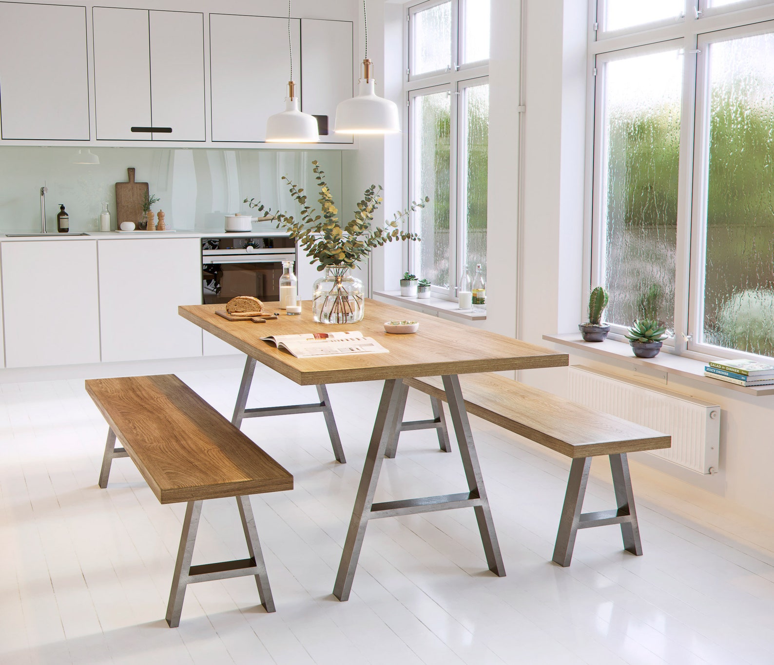 Industrial Table Legs A-frame Design Box Section Steel | Etsy