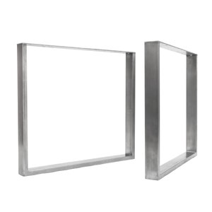 Industrial Table Legs - Square Design - Box Section Steel, Various ...