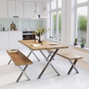 Industrial Table Legs - X-frame Design - Box Section Steel, Various ...