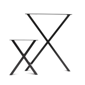 Industrial Table Legs - X-frame Design - Box Section Steel, Various ...