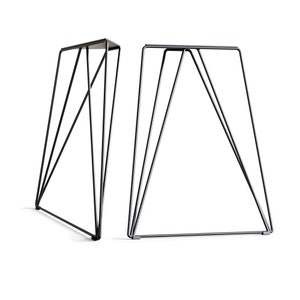 2 X Wire Frame Table Legs - Modern Heavy Duty Metal Legs - Powder Coat ...
