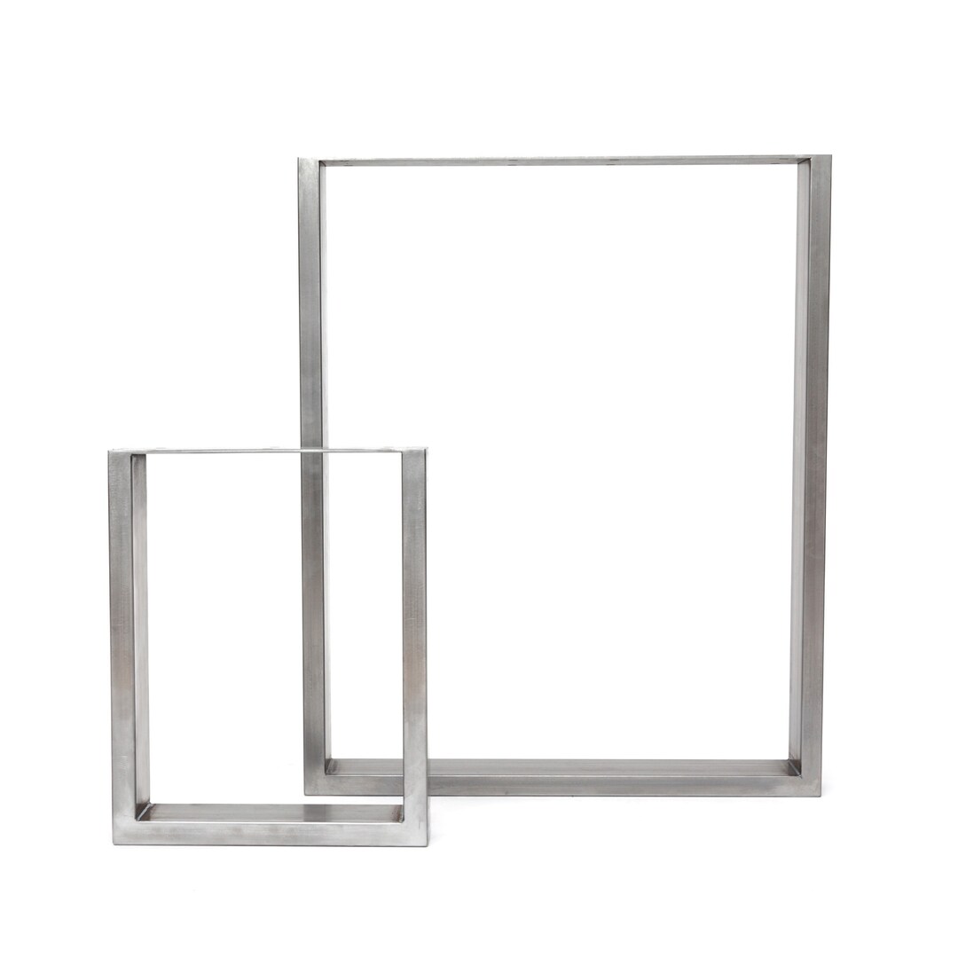 Industrial Table Legs - Square Design - Box Section Steel, Various ...