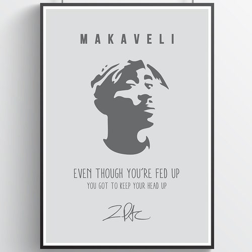 2pac Print Tupac Shakur Poster Hip-hop Wall Art 2pac - Etsy UK