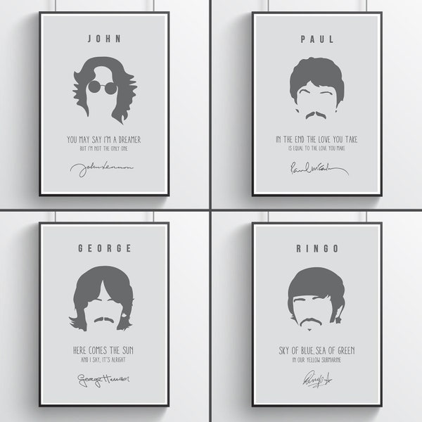 Beatles Lyrics Art - Etsy